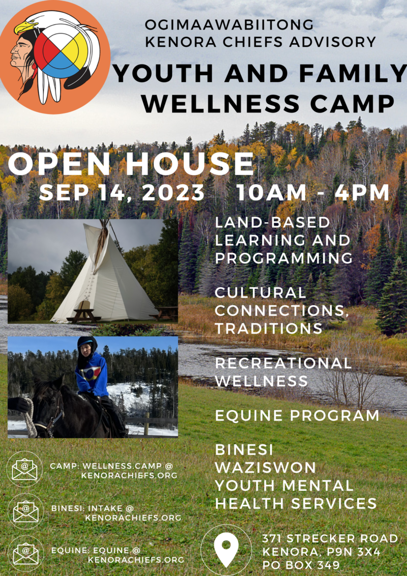 Open House at KCA Youth and Family Wellness Camp - Kenora Chiefs Advisory