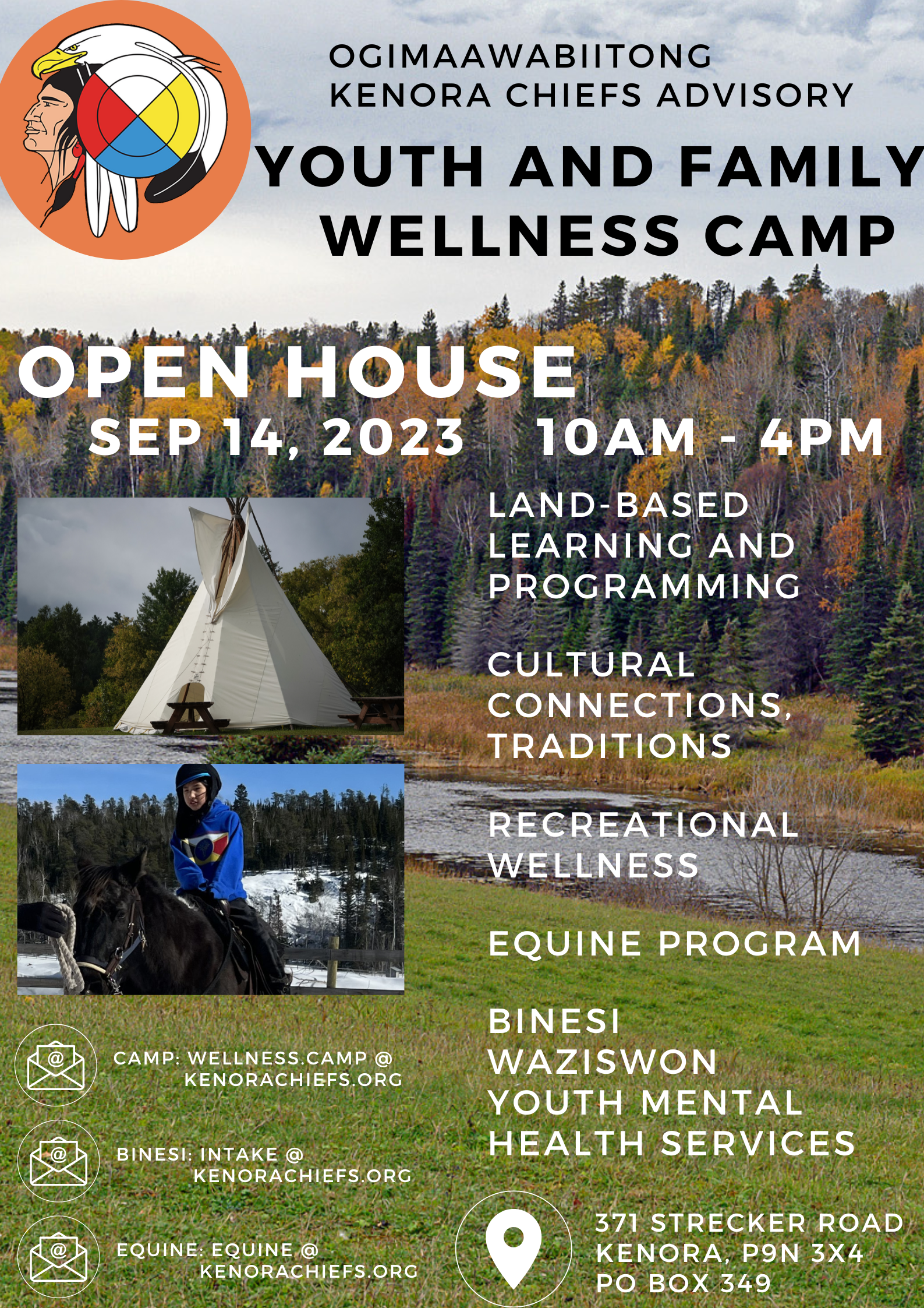 Open House at KCA Youth and Family Wellness Camp - Kenora Chiefs Advisory